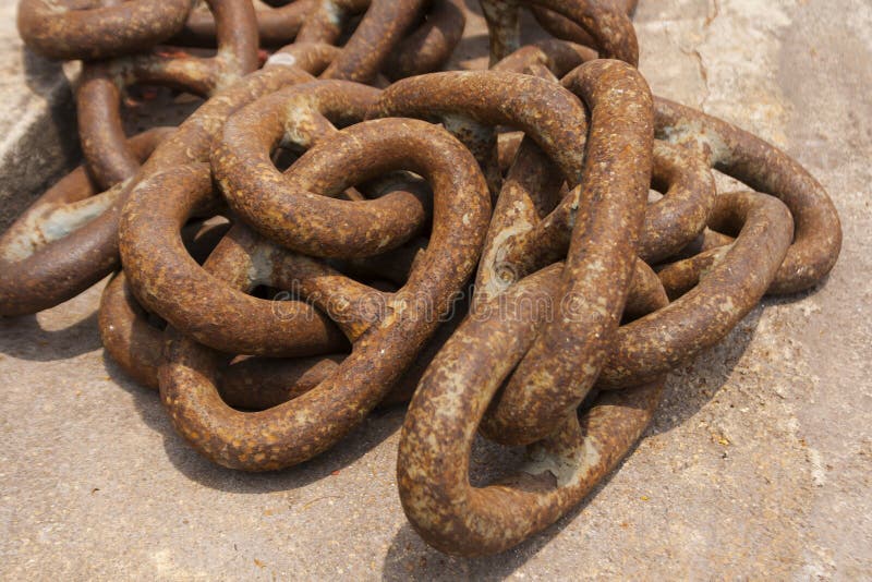 Iron chain big old stock image. Image of join, protect - 79400637