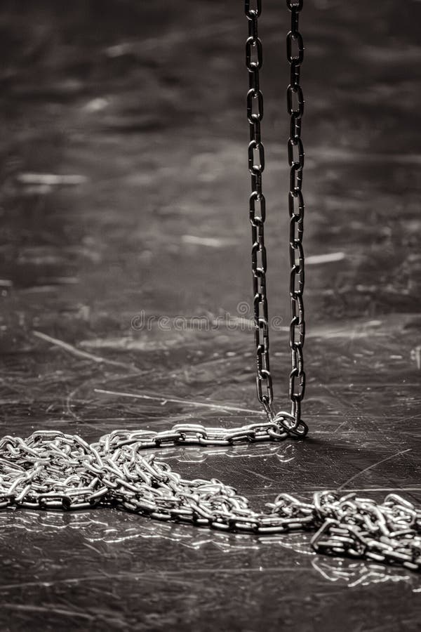 Iron Chain on a Dark Background Stock Photo - Image of style, black ...