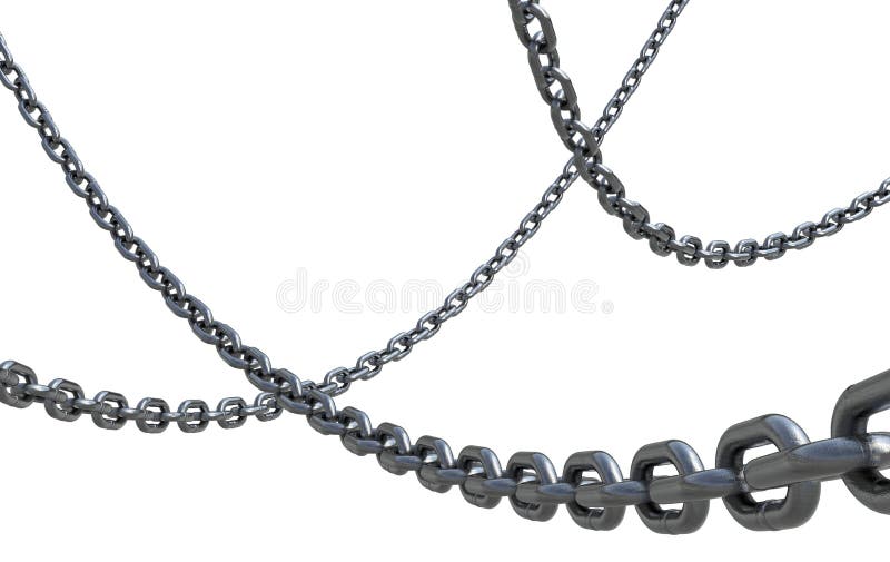 Heavy chains hang curved stock illustration. Illustration of heavy ...