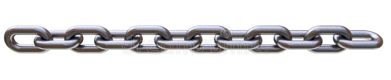 Iron Chain Isolated on White Background Stock Illustration ...