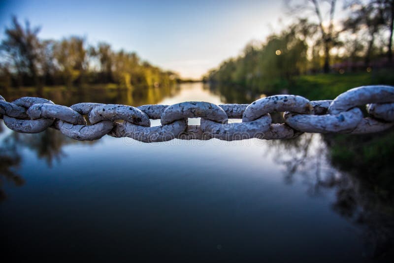 Iron chain links stock photo. Image of strong, chained - 92450488