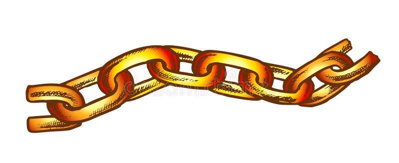 Iron Chain Protective Accessory Color Vector Stock Vector ...