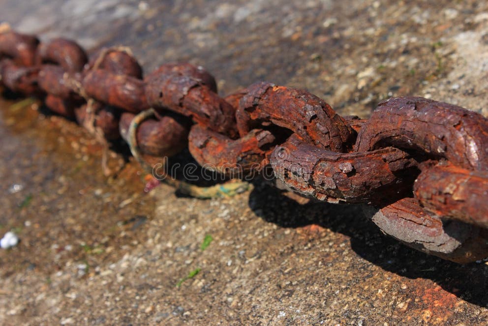 Iron chain stock image. Image of metallic, brown, port - 36551345