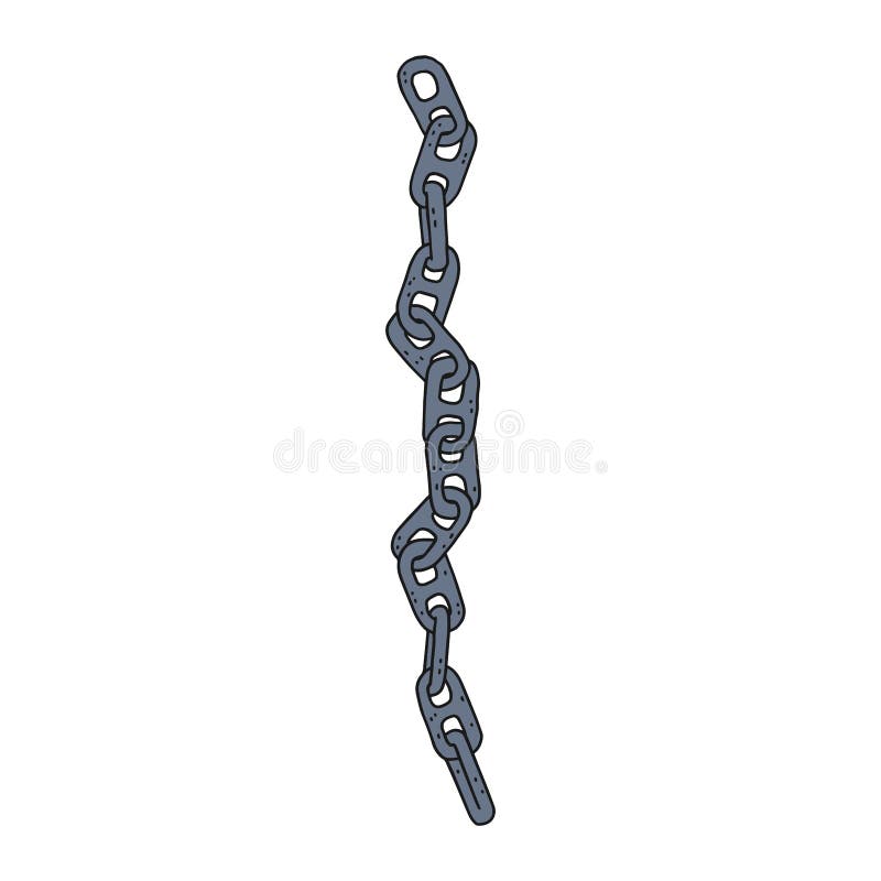 Iron Chain. Vector Doodle Sketch Isolated Illustration. Stock Vector ...