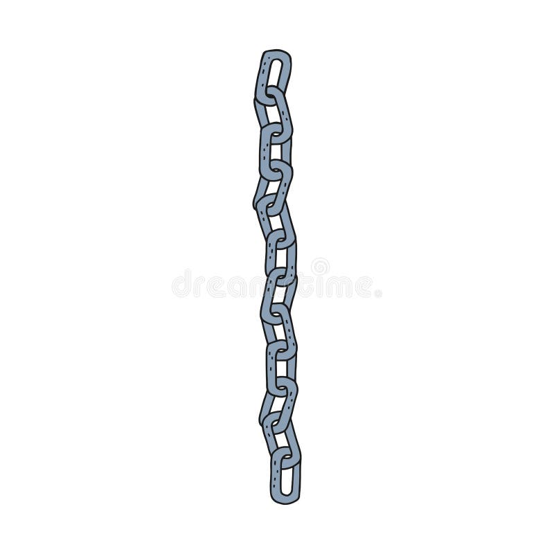 Iron Chain. Vector Doodle Sketch Isolated Illustration. Stock ...