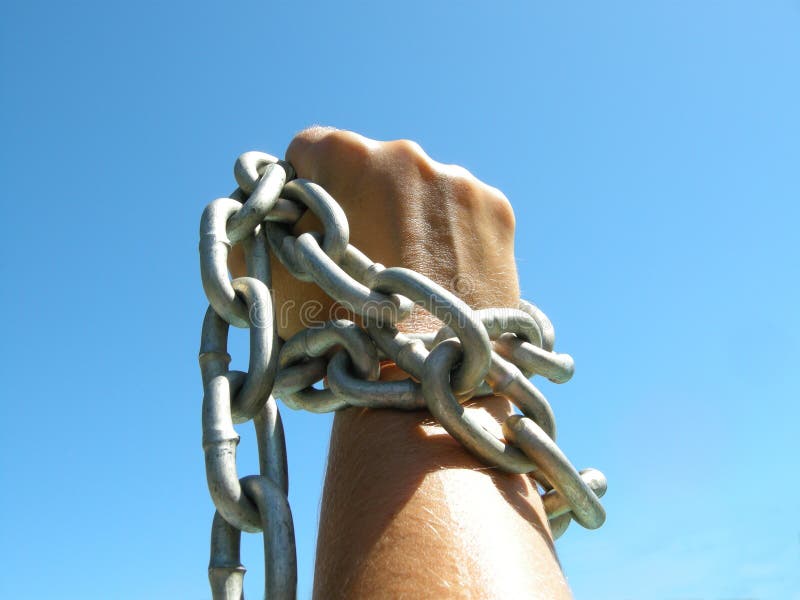 Fist with chain stock photo. Image of holding, antiapartheid - 4691230