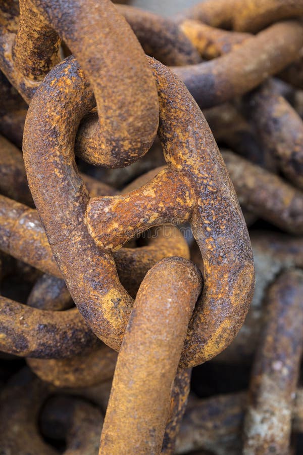 Iron chains stock photo. Image of industrial, steel, brown - 72929670