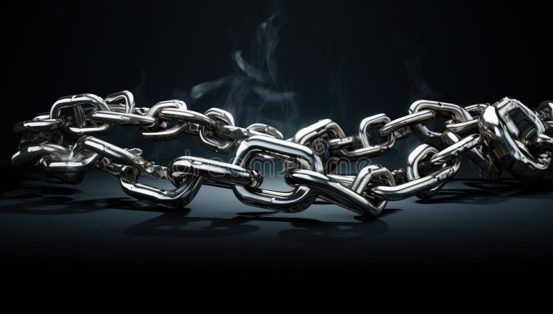 Iron Chains . Steel Chains . Broken Chain Stock Illustration ...