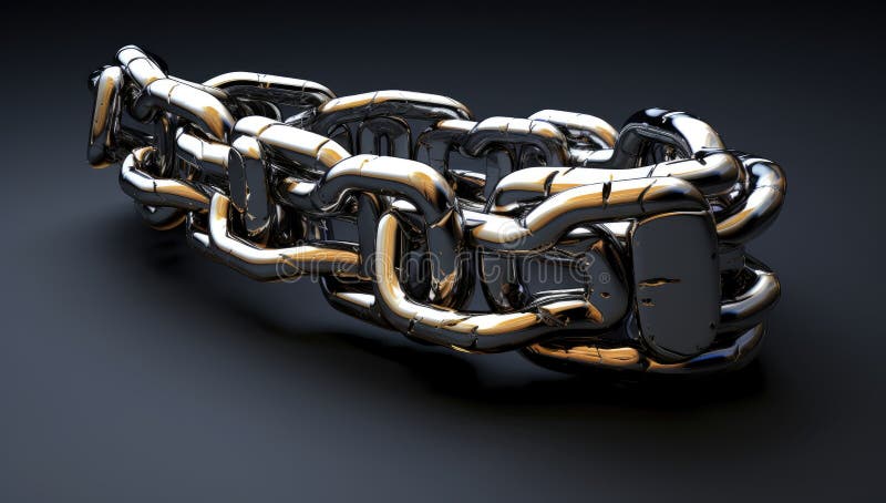 Iron Chains . Steel Chains . Broken Chain Stock Illustration ...