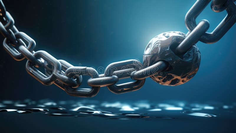 Iron Chains . Steel Chains . Broken Chain Stock Illustration ...