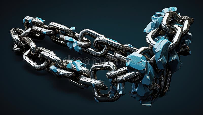 Iron Chains . Steel Chains . Broken Chain Stock Photo - Image of risk ...