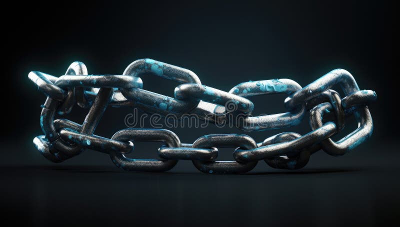 Iron Chains . Steel Chains . Broken Chain Stock Illustration ...