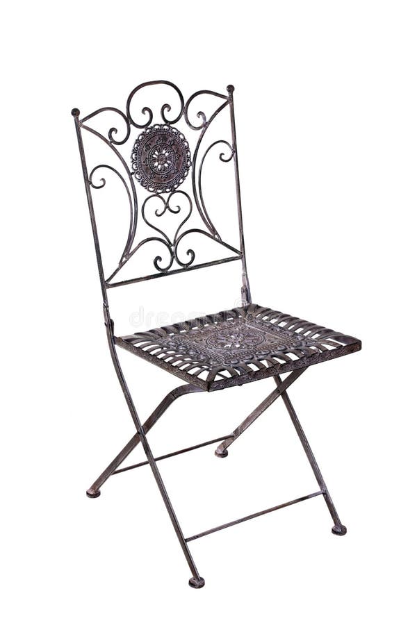 Iron chair stock photo. Image of patio, curlicue, lifestyle - 37452522