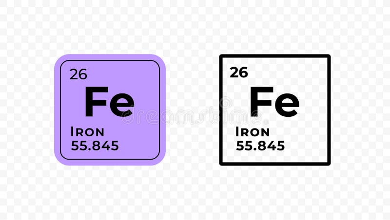 Iron, Chemical Element of the Periodic Table Vector Stock Vector ...