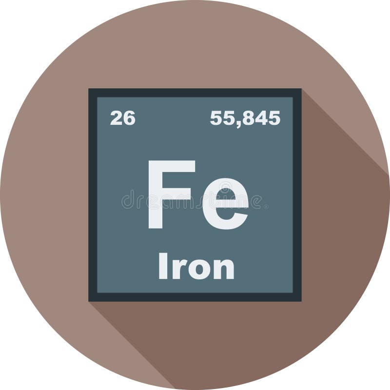 Iron stock vector. Illustration of atom, metal, chemistry - 91637064