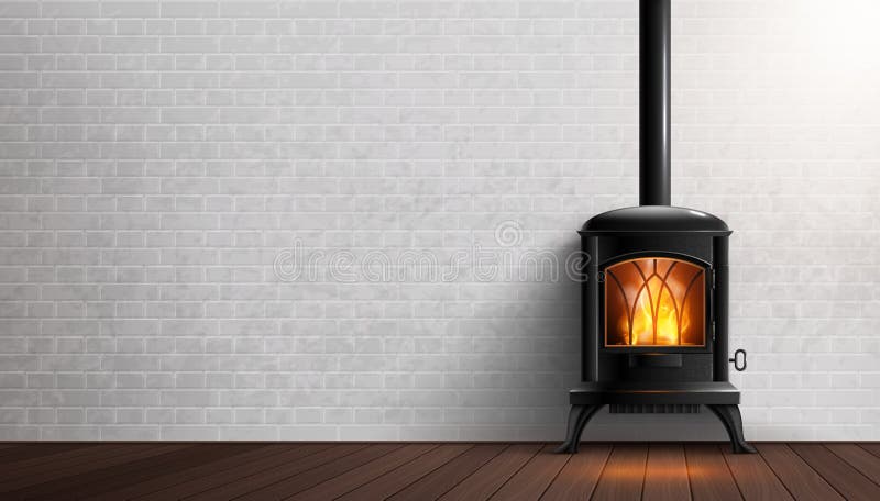 Iron Chimney Interior Composition Stock Vector - Illustration of fire ...