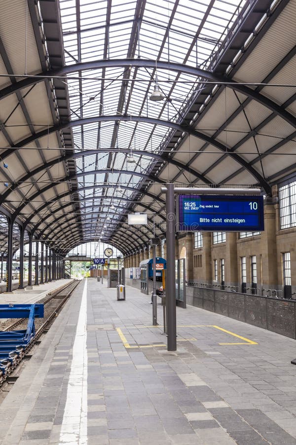 Iron Classicistic Train Station in Wiesbaden Editorial Stock Image ...