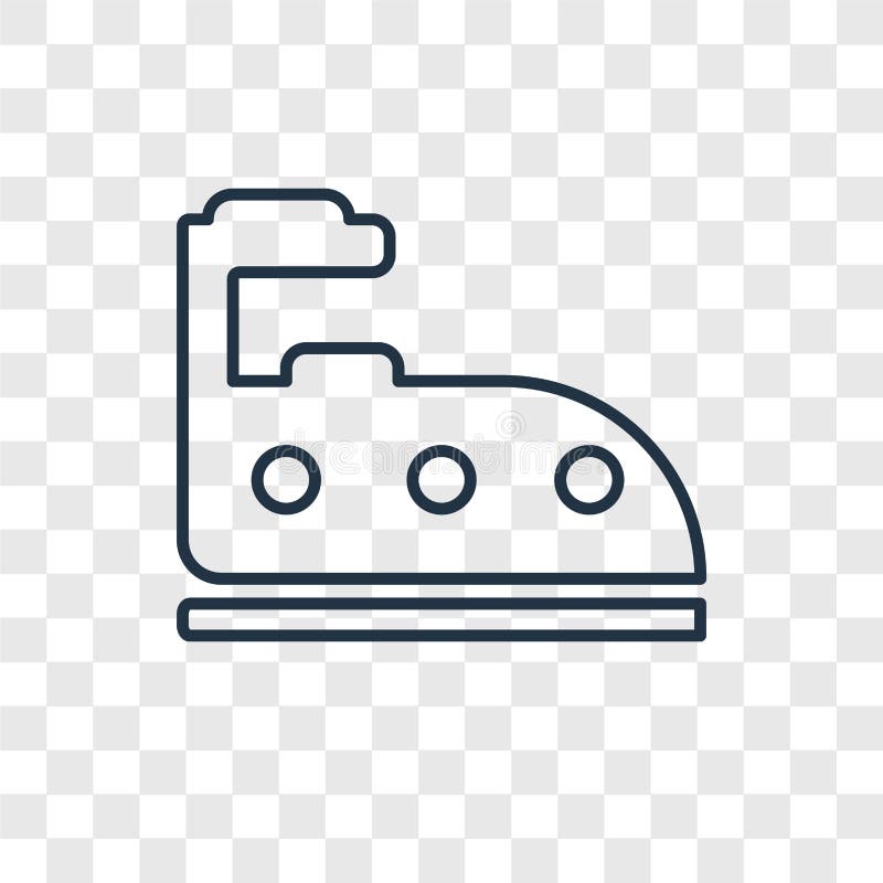 Iron Cleanin Concept Vector Linear Icon Isolated on Transparent Stock ...