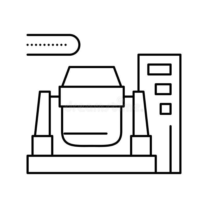 Iron or Coal Processing Plants Line Icon Vector Illustration Stock ...