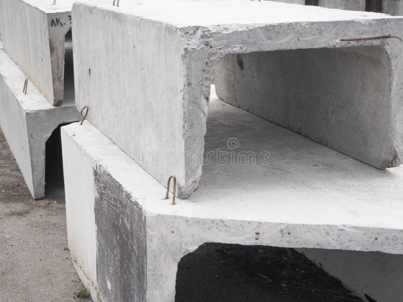 Iron Concrete Slab. Manufacturing Concrete Slabs. Stock Image - Image ...