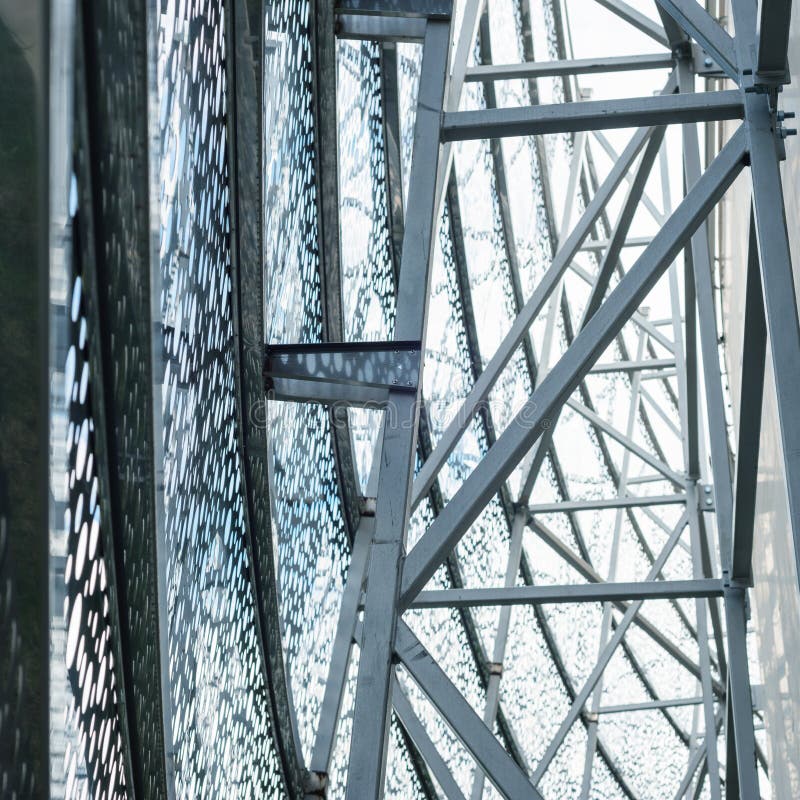 Iron Construction of the Facade Stock Image - Image of metal, building ...