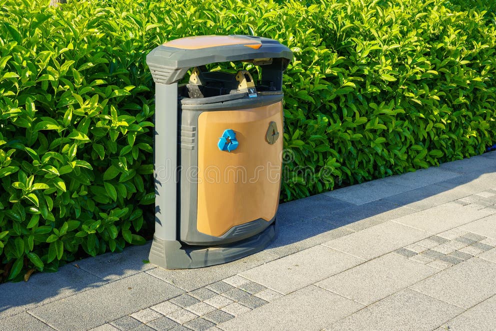 Iron Containers for Separate Waste Collection. Stock Photo - Image of ...