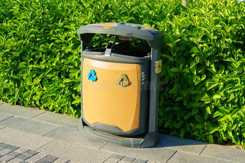 Iron Containers for Separate Waste Collection. Stock Image - Image of ...