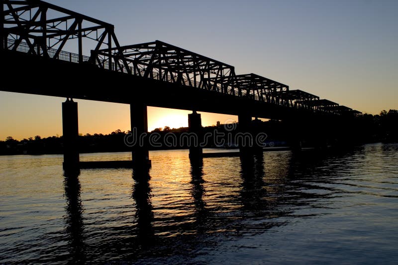 Iron Cove Bridge stock image. Image of rozelle, canoe - 1283013