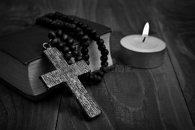 Iron cross with a book stock image. Image of faith, brown - 35717103