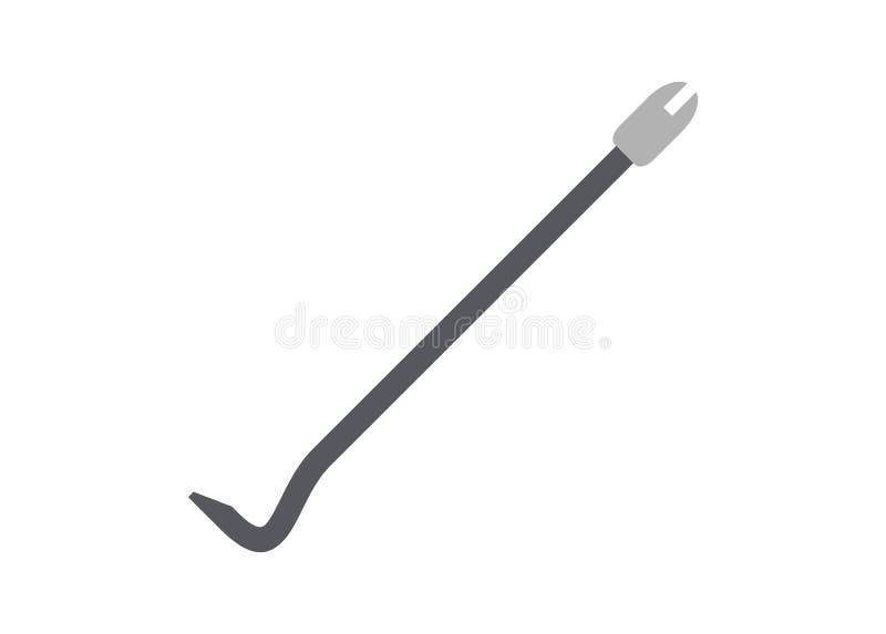 Iron Crowbar. Simple Flat Illustration. Stock Vector - Illustration of ...