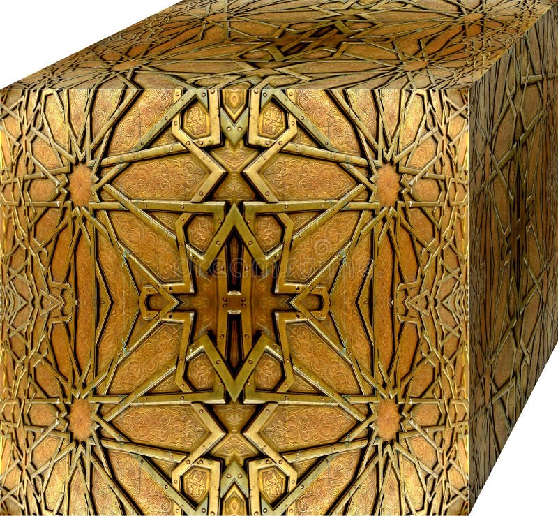 Iron Cube Around Blue Earth Stock Image - Illustration of symbol ...