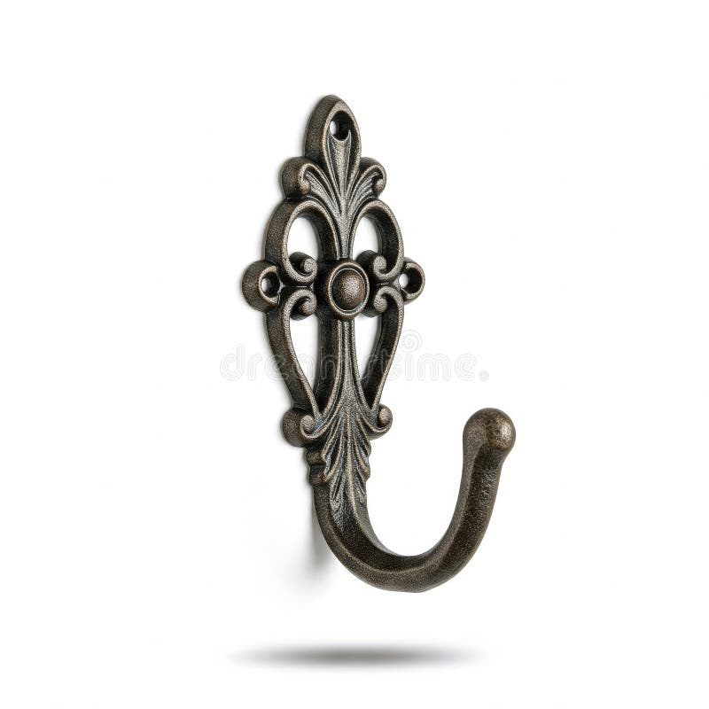 Iron Decorative Wall Hook, Front-facing Stock Illustration ...