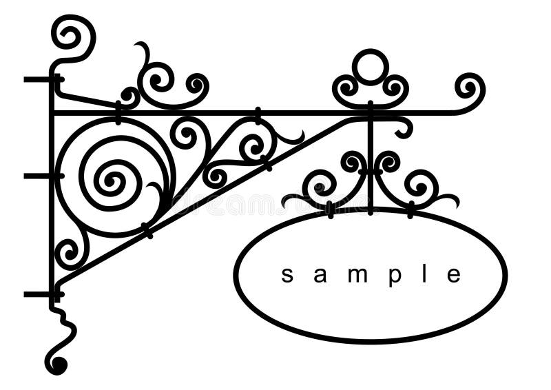 Iron design frame stock vector. Illustration of protection - 4544157