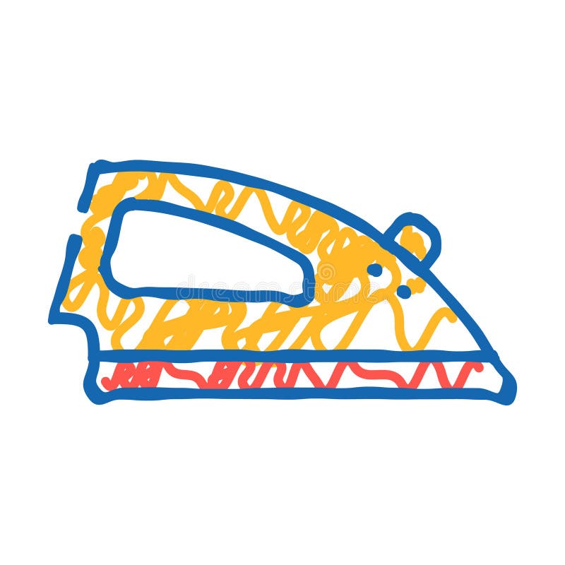 Iron Device Icon Doodle Illustration Stock Vector - Illustration of ...