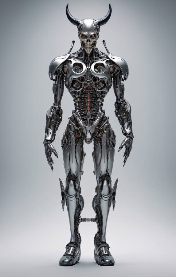 Iron Devil Robot. Artificial Intelligence. Stock Photo - Image of ...