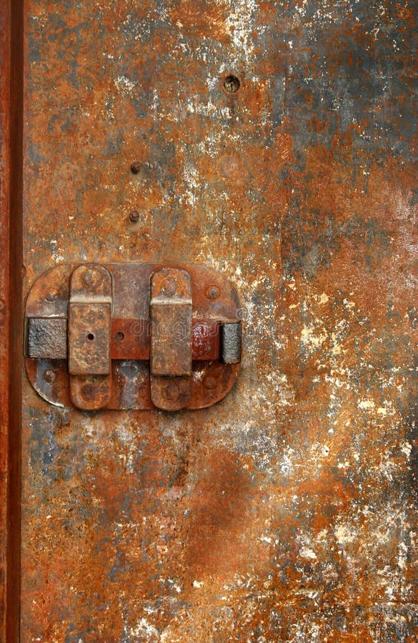 Old Lock and Locking Hardware on Antique Jail Door Stock Photo - Image ...