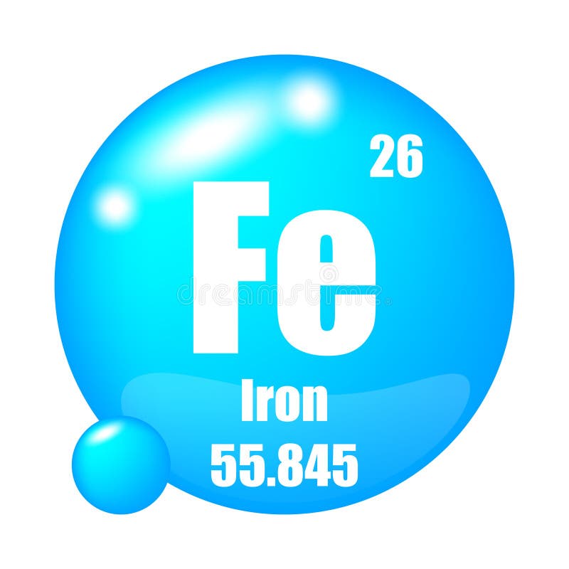 Iron Element Symbol. Fe Abbreviation. Atomic Number 26. Atomic Mass 55. ...