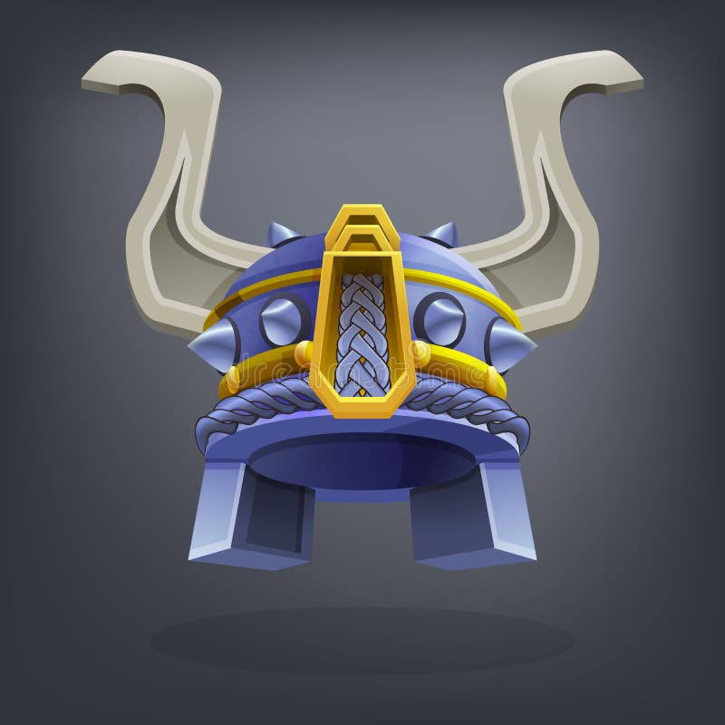 Iron Fantasy Armor Helmet for Game or Cards. Stock Vector ...