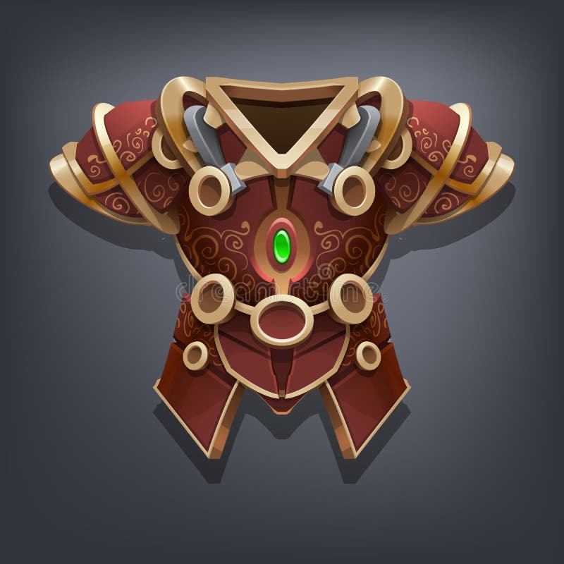 Iron Fantasy Armor Helmet For Game Or Cards. Stock Vector ...