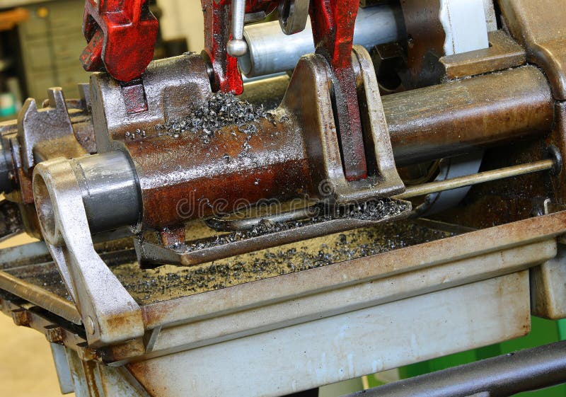 Iron Filings after Lathe Work in the Machine Shop Stock Image - Image ...