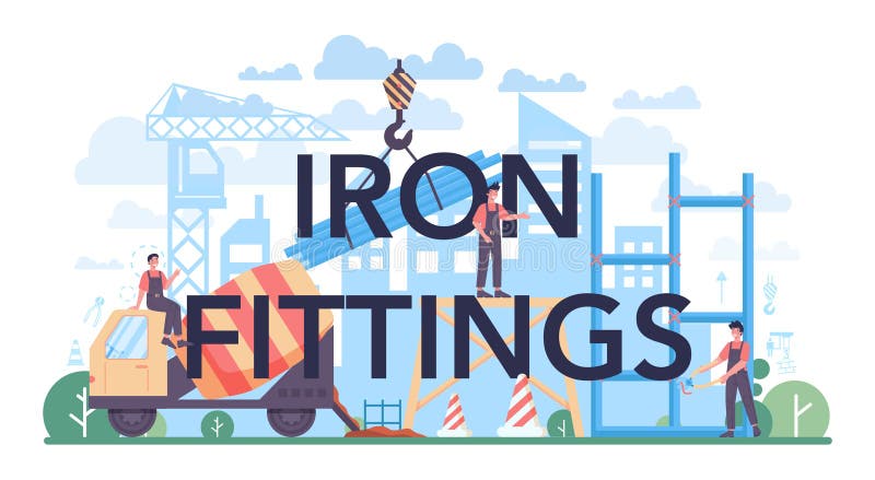 Iron Fittings Typographic Header. Industrial Builder at the ...