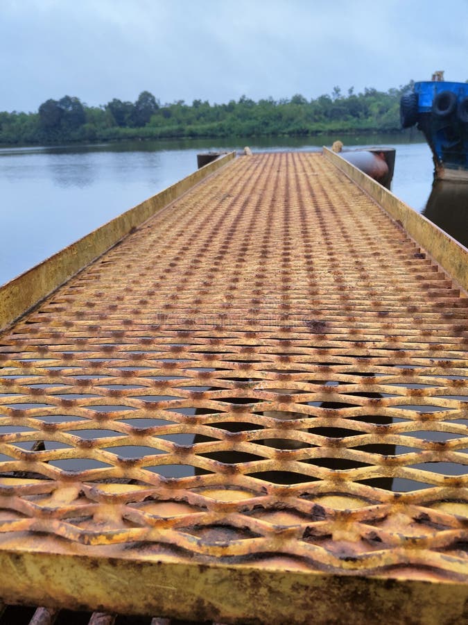 Iron-floored Road on the River Water Stock Image - Image of flooring ...