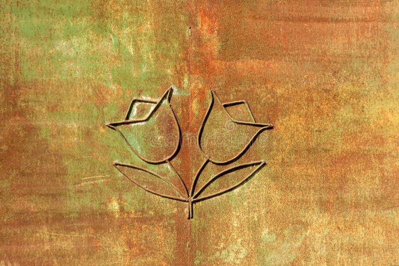 Iron Flowers on Rust Background Stock Photo - Image of colors, textured ...