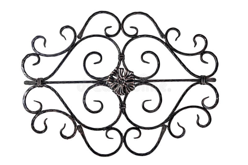 Iron Forged Products Patterns on a White Background Stock Illustration ...