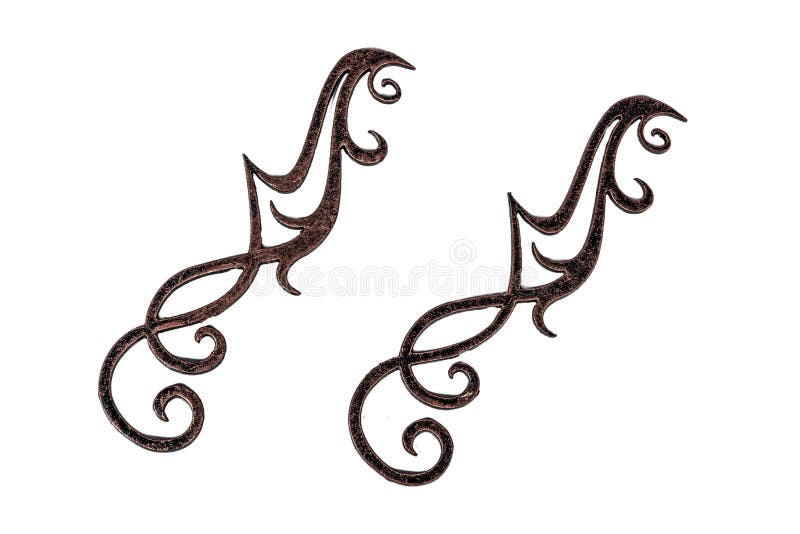 Iron Forged Products Patterns on a White Background Stock Illustration ...