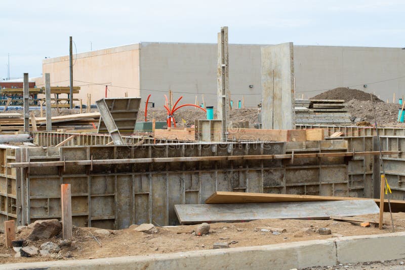 Iron Formwork for the Foundation Stock Photo - Image of industrial ...