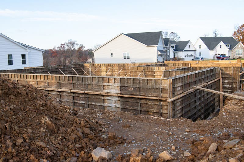 Iron Formwork for the Foundation of a New House Stock Photo - Image of ...