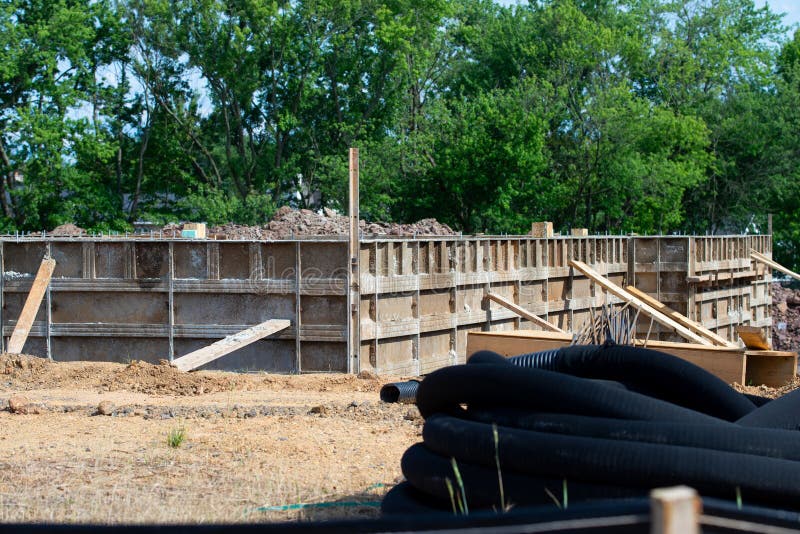 Iron Formwork for the Foundation of a New House Stock Image - Image of ...