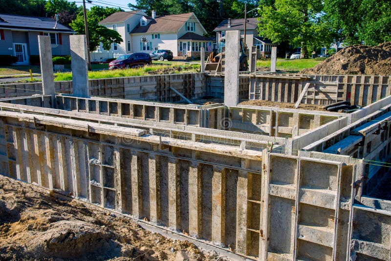Iron Formwork for the Foundation of a New House Stock Photo - Image of ...