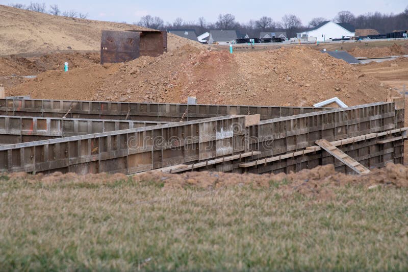 Iron Formwork Foundations House Site Steel Frame Ground Metal Steel ...